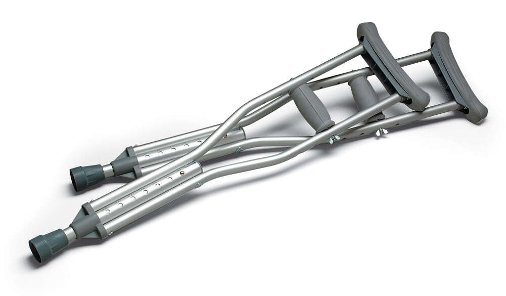 Amazon MediChoice Youth Crutches Adjustable Aluminum Fits 4 Feet