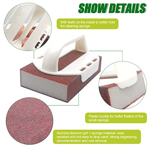 Emery Sponge,Upgrade 9Pcs Set with Handle Nano Carborundum Sponge for ...