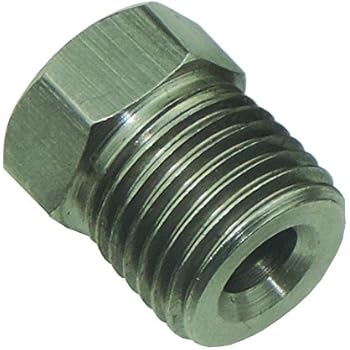 Amazon.com: 9/16-18 Male 3/8-24 Female Inverted Flare Brake Line Brass Adapter 3/16 GM M/C (E-10 ...