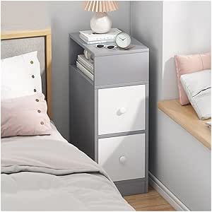 Side Tables for Small Spaces Narrow Bedside Table with Drawers ...