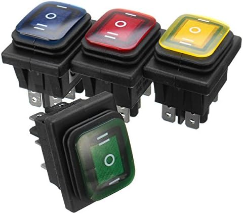 EsportsMJJ FEVERWORK 16A 250V Rocker Switch 3 Position 6 Pin Waterproof ...