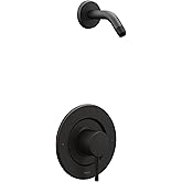 Moen Align Matte Black Posi-Temp Pressure Balancing Modern Tub and Shower Trim Kit without ...