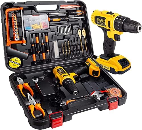 VINNYSEN 128 Piece Power Tools Kit with 28V Cordless Drill ...