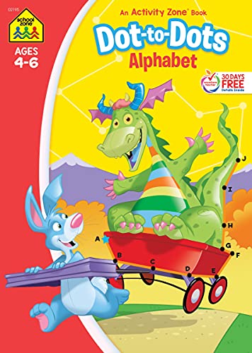 Buy School Zone Dot to Dots Alphabet Workbook 32 Pages Ages 4 To 6 Buy School Zone Dot to Dots Alphabet Workbook 32 Pages Ages 4 To 6
