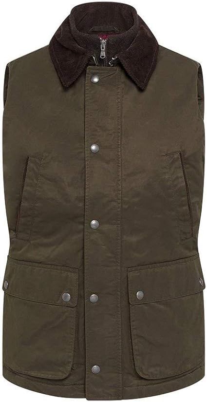 Hackett London Men's Wax Cotton Gilet Outdoor: Amazon.co.uk: Clothing