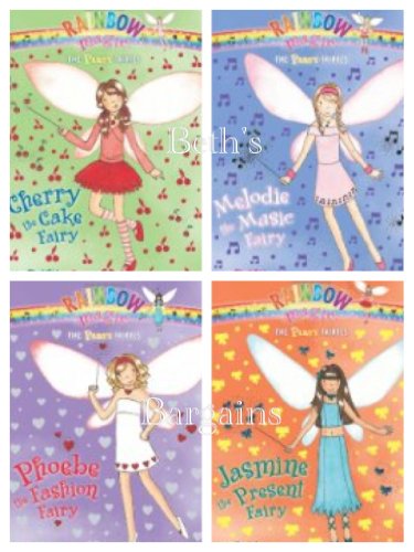 4 Books: Rainbow Magic Party Fairies Series Set - Cherry the Cake Fairy ...