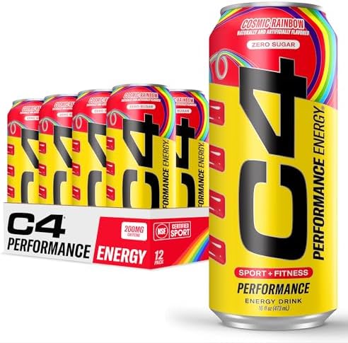 Cellucor C4 Energy Drink, Skittles, Carbonated Sugar Free Pre Workout ...