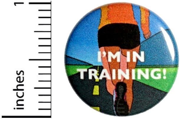 Amazon.com: Running Button I'm In Training Marathon Encouragement Pin ...