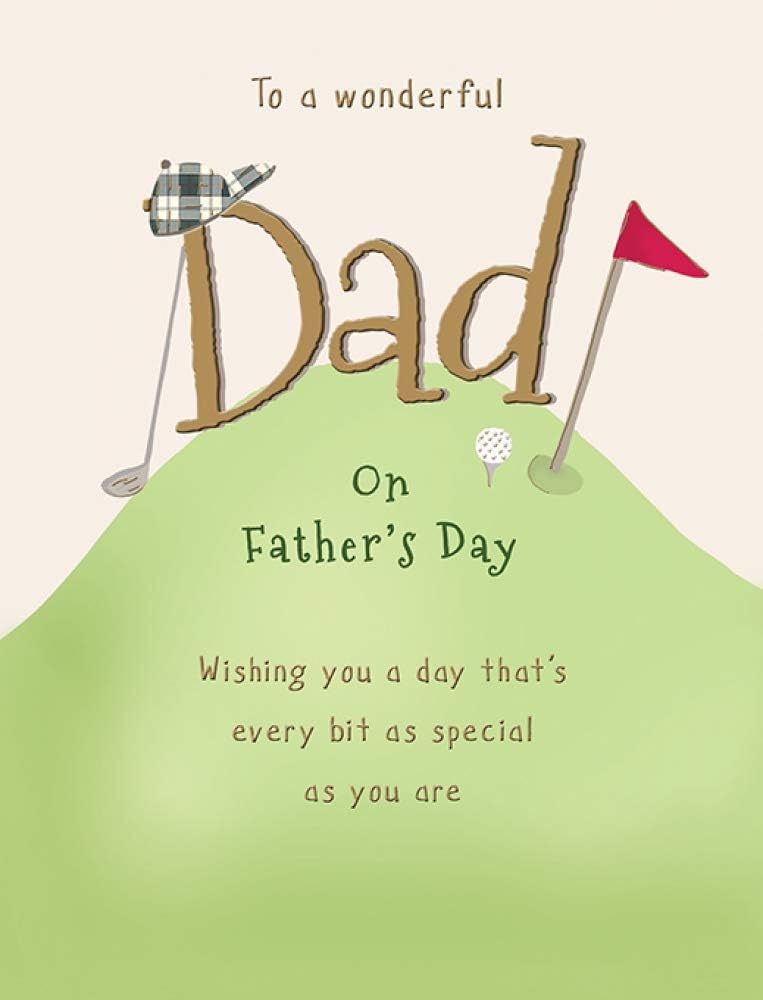 TO A WONDERFUL DAD GOLF RELATED FATHERS DAY GREETING CARD: Amazon.co.uk ...