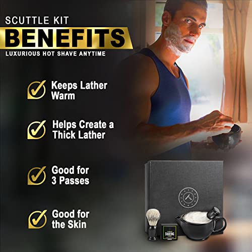 Savanna Shaving Scuttle Mug Kit - Shaving Bowl With Shave Soap, Shave ...