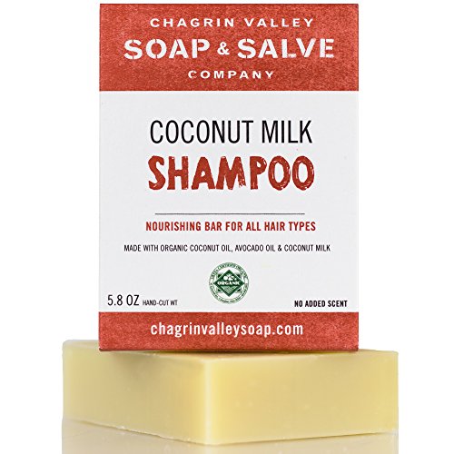 Organic Natural Shampoo Bar - Coconut Milk - Chagrin Valley Soap & Salve (2 Bars) - Black Hair ...