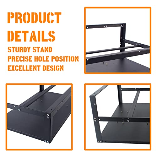 Mining Rig Frame 6 Gpu Steel Open Air Crypto Mining Frame Rig Case With Switch Cable And Gloves