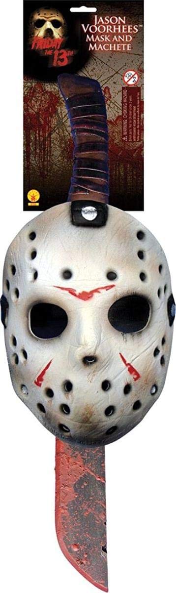 Rubies Friday the 13th: Jason Voorhees Mask And Machete Set for Adults ...