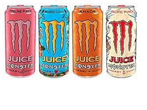 Amazon.com : Monster Energy Juice - 4 Flavor Variety Pack (12 ...