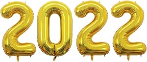 Amazon.com: GOER 42 Inch 2022 Gold Foil Number Balloons for 2022 New ...