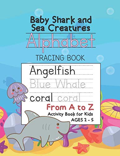Baby Shark and Sea Creatures Number Tracing Book Math Activity Workbook ...