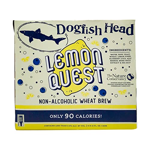 Dogfish Head Brewery, Non-Alcoholic Lemon Quest, 6pk, 12 Fl Oz Cans in ...