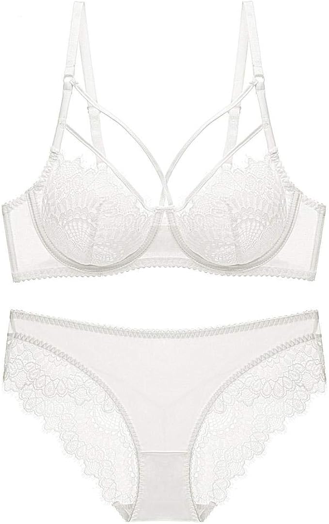 Sostén Sujetador De Encaje para Mujer Conjunto De Sujetador De Lencería Sexy Sujetador ...