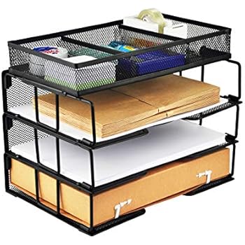 Amazon.com : AdirOffice Mesh Desk Organizer - Desktop Paper-File-Folder ...