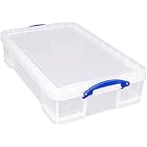 Amazon.com: Really Useful Box 4 Liter Plastic Stackable Storage Container w/Snap Lid & Built-In ...