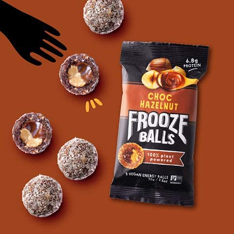 Frooze Balls Choc Hazelnut. Plant-Powered, Double-Filled Energy Balls ...