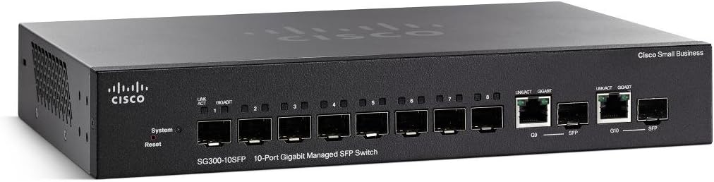 Cisco 8-Port L3 Switch, Managed (SG300-10SFP-K9-NA): Amazon.com.mx ...