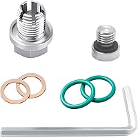Amazon.com: DEEFILL M12.1-1.75 x 15mm Oversize Piggyback Oil Drain Plug, Stainless Steel Self ...