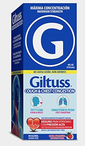 GILTUSS Maximum Strength Non Drowsy Cough & Chest Congestion Medicine ...