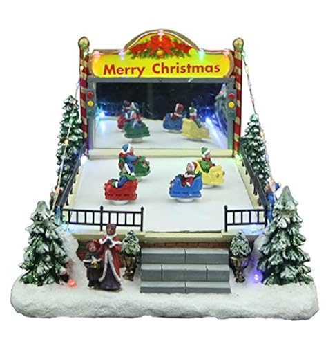 Top Treasures Snow Village Bumper Cars | Lighted Christmas Village with ...