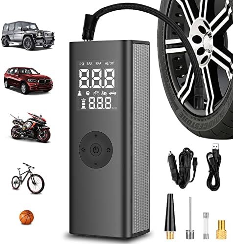 AccLoo Air Compressor Portable Tyre Inflator,Strong Power & Cordless ...
