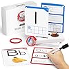 Gamenote Dry Erase Alphabet and Number Flash Cards - Write and Wipe ...