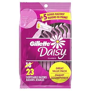 Amazon.com: Gillette Daisy Women's Disposable Razor, 18 Count , Womens ...
