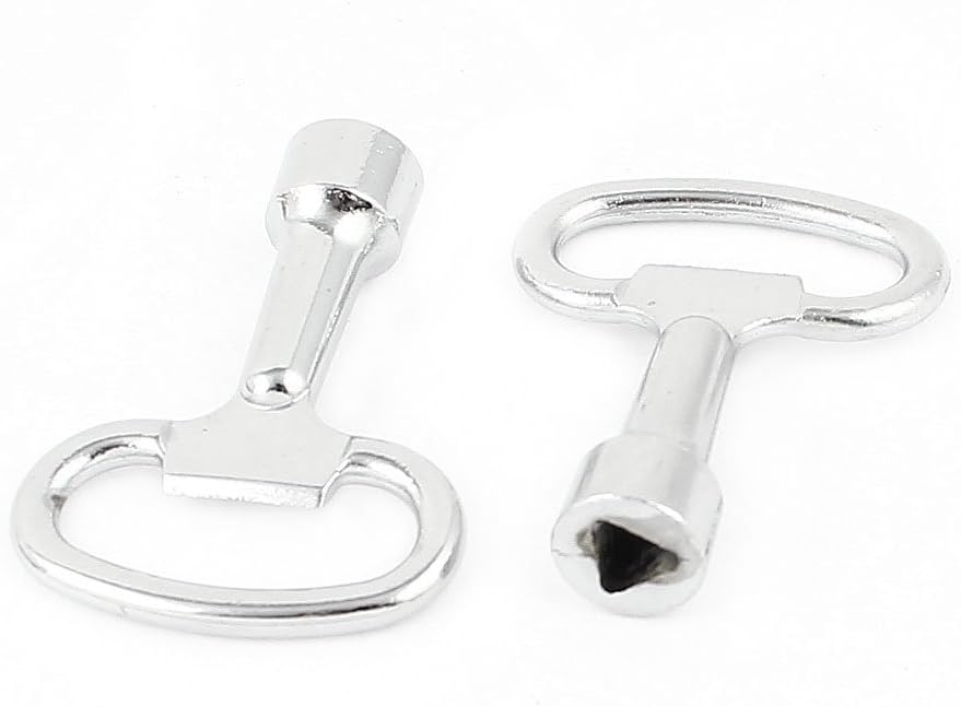 Drawer Cabinets 6mm Triangular Panel Lock Spanner Key Silver Tone 2pcs ...