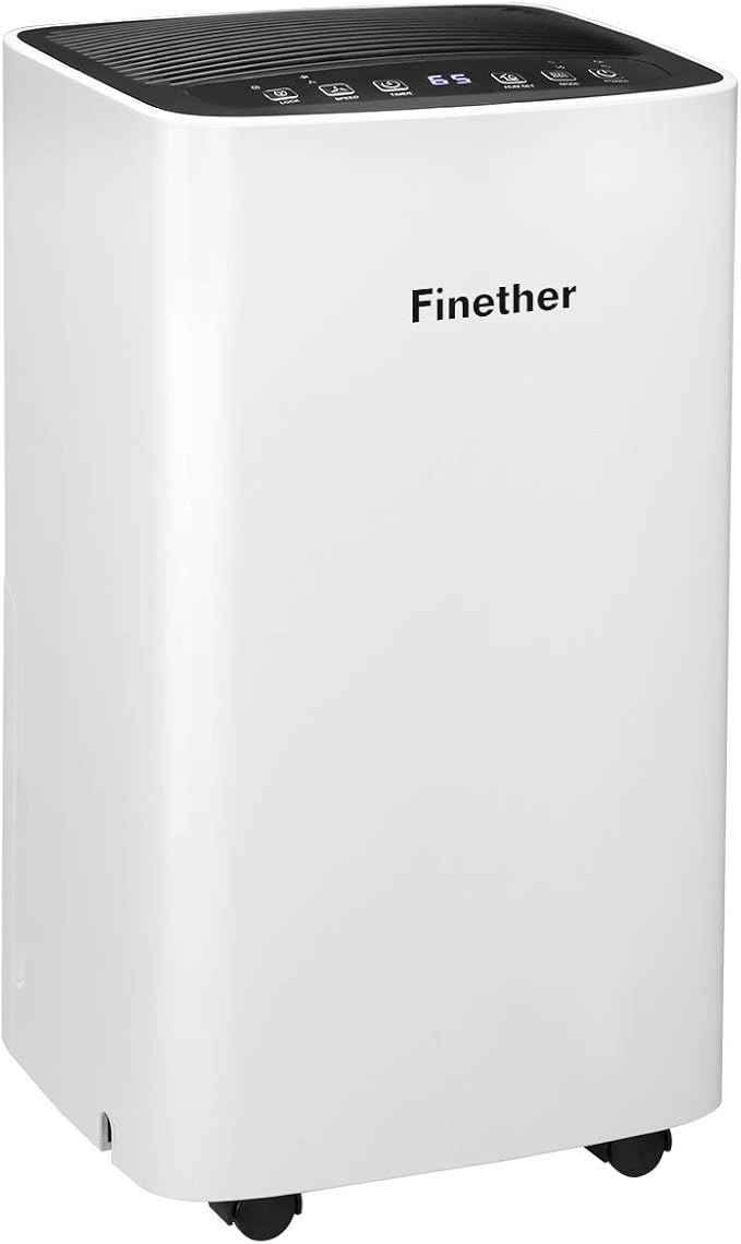 Finether Dehumidifier Air 12L/Day for Mould Moisture Extraction Laundry ...