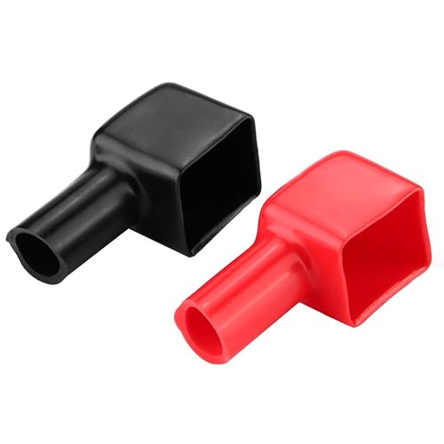 Battery Terminal Cover, 2pcs Soft Rubber Red & Black Battery Terminal ...