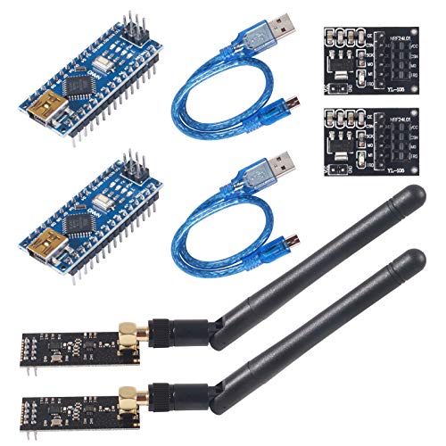 2 Set Wireless Transceiver Receiver, MELIFE NRF24L01+PA+LNA RF Module w ...