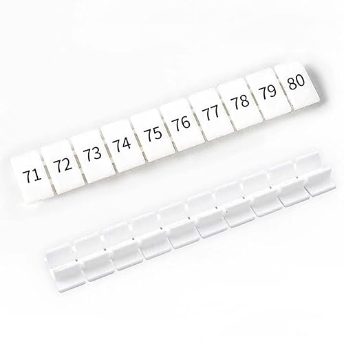 Erayco 20 Pcs Terminal Marker Strip - Terminal Blocks Labels Marking ...