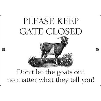 Amazon.com : Caution Attack Goat Sign : Yard Signs : Garden & Outdoor