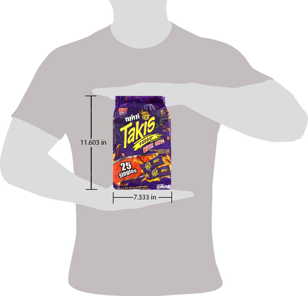 Barcel Mini Takis - Crunchy Rolled Tortilla Chips – Fuego Flavor (Hot ...