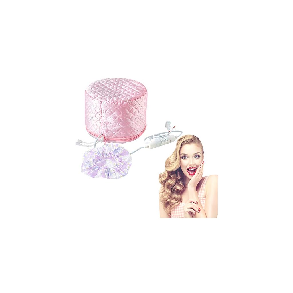 Hair Care Cap, 110V Yomagine Pink Hair Heat Treatment Cap, Deep ...