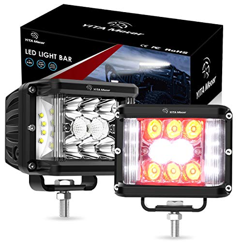 Side Shooter LED Light Bar YITAMOTOR 2Pcs 60W
