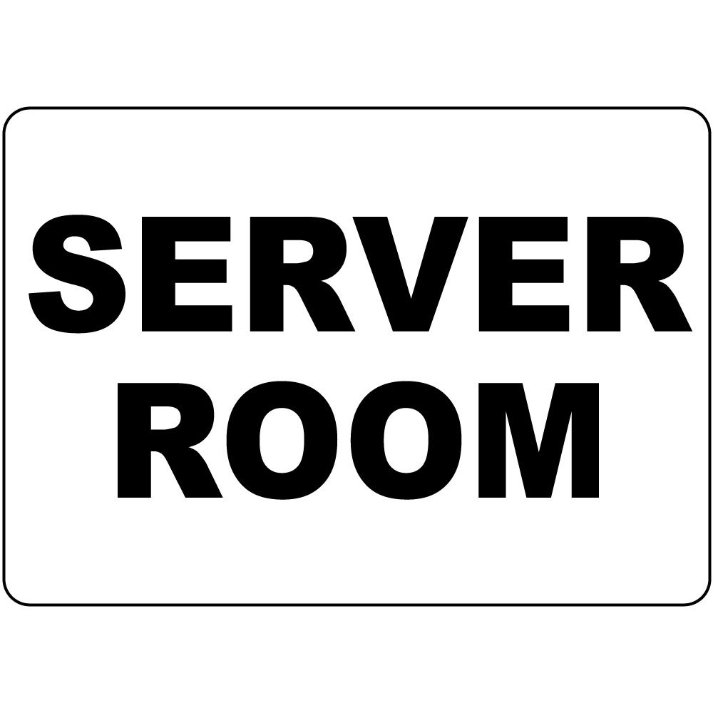 Aluminum Horizontal Metal Sign Multiple Sizes Server Room Black ...