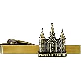 Amazon.com: LDS Provo Utah Temple Gold Steel Tie Bar - Tie Clip ...