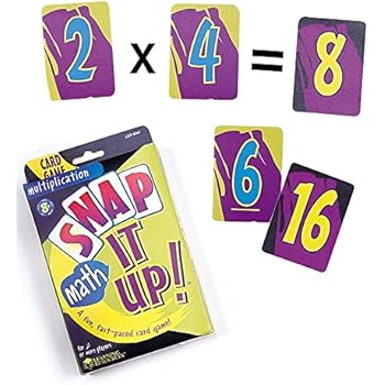 Amazon.com: Learning Resources Snap It Up! Multiplication Card Game ...