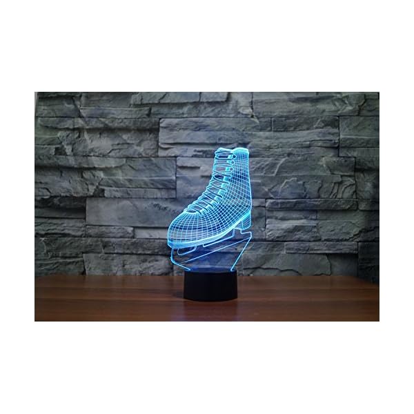 SUPERNIUDB NHL ICE Skating Roller Skates 3D LED Night Light 7 Color ...