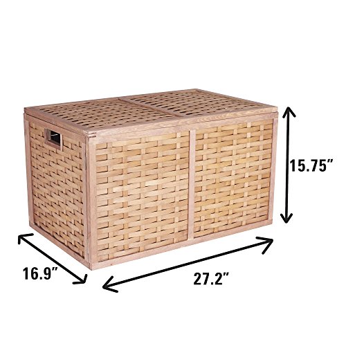 Household Essentials ML-5675 Extra Large Wicker Storage Box with Lid ...