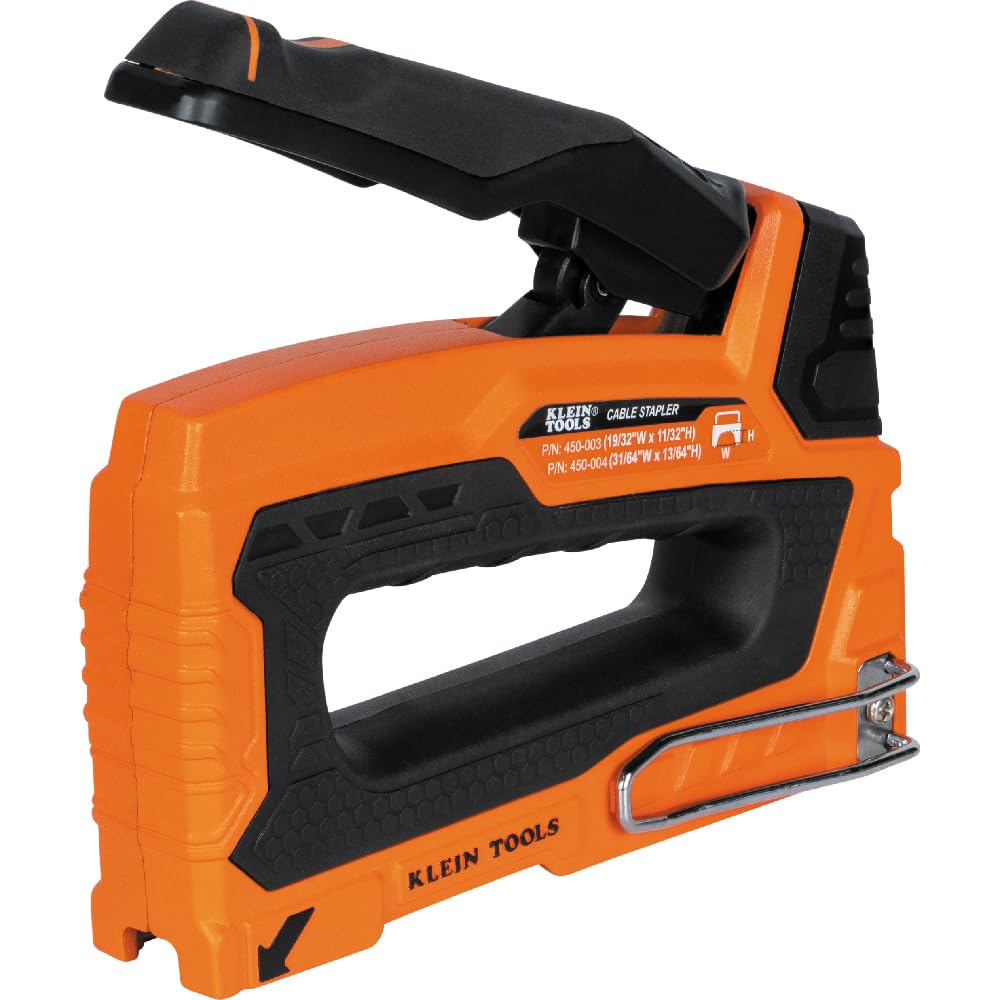 Klein Tools 45001 Heavy Duty Staple Gun, Loose Cable Stapler for Voice ...