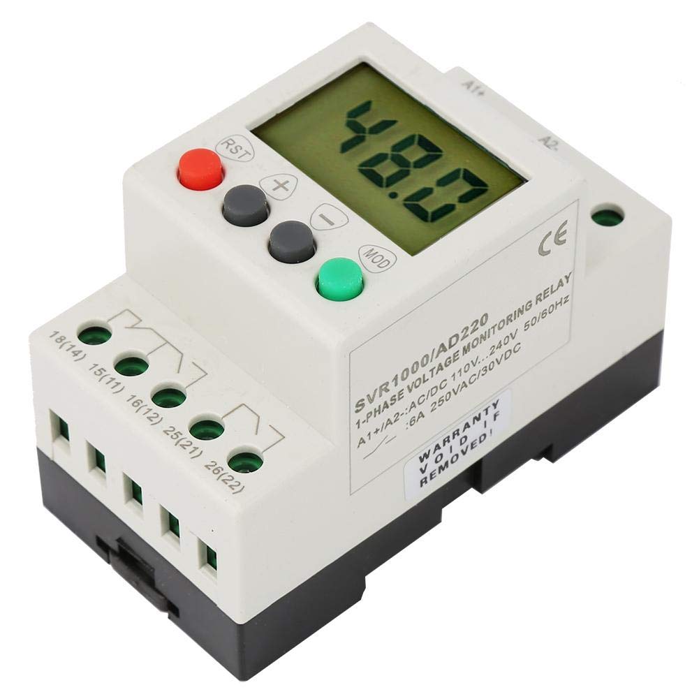 SVR1000 Single Phase Over-Voltage Under-Voltage Protection Relay LCD ...
