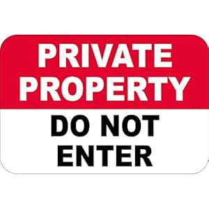 Amazon.com : Private Property Do Not Enter Sign - No Trespassing Sign ...