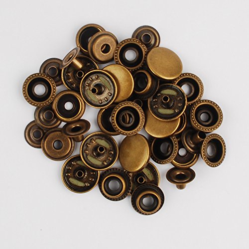 NW 4 Types Bronze Snap Button Set Press Studs Snap Fasteners Poppers ...